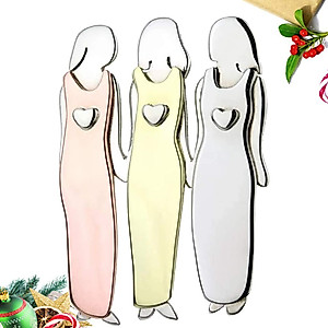 Alloy Sister Brooch Pin Set: 3 Sisters Clothing Pin Best Friends Sisterhood Brooch Alloy Sweater Breastpins BFF Brooch for Purse Sweater, 3.2X2.5X0.5cm, AX191275LU