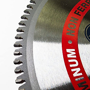 Benchmark Abrasives 10" TCT Saw Blade with 5/8" Arbor, Circular Saw Blades for Cutting Plastic Aluminum Non-Ferrous Metals Fiberglass, Smooth Cutting ‎(10" - 100 Teeth)