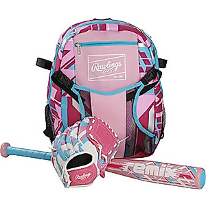 Rawlings | REMIX Backpack Equipment Bag | T-Ball & Youth Baseball / Softball | Pink