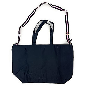Victoria's Secret Weekender Tote Bag, Black Pink Stripes Love