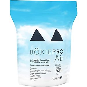 Boxie® Air Probiotic 40 Day Odor Control Clumping Cat Litter, 6.5lb Boxiecat 99.9% Dust Free Plant-Based Kitty Litter