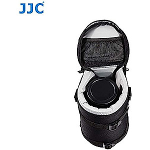 JJC DLP-7 Deluxe Water-Resistant Lens Pouch Case for Tamron SP 150-600mm F5-6.3 Di VC USD G2, Sigma 150-500mm F5-6.3 DG OS HSM, Nikon AF-S NIKKOR 200-500mm f5.6 ED VR, fits Lens Up to 144x 316mm