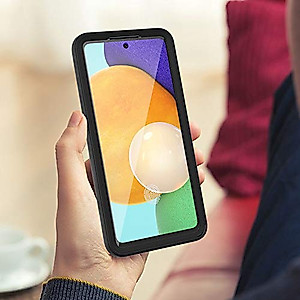 UNPEY Case for Samsung Galaxy A52 5G, Galaxy A52 Case with Built in Screen Protector, Full Body Shockproof Phone Case Rugged Protective Cover for Samsung Galaxy A52 5G / A52 4G (Black)