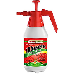 I Must Garden Deer Repellent: Easy Pump Spray Bottle - Spice Scent Deer Spray for Gardens & Plants – 45oz Ready to Use