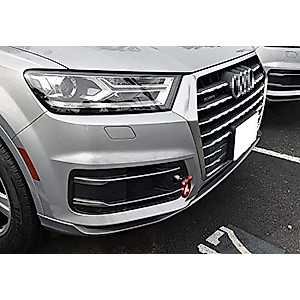 iJDMTOY Red Track Racing Style Front Bumper Tow Hook Ring Compatible With 2014-up Porsche Macan, 2015-2018 Audi Q3, 2016-up Audi Q7, Made of Light Weight CNC Aluminum