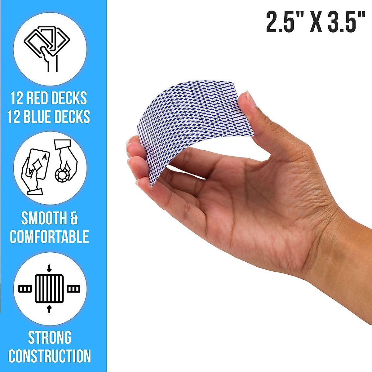 Regal Games - Bulk Playing Cards Set for Adults & Professionals - 24 Standard Decks, Large Print Deck of Cards - Blackjack, Euchre, Canasta, Poker Cards - Fun & Travel Playing Cards (24 Pack)