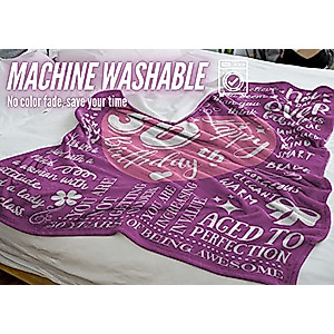 InnoBeta 30th Birthday Gifts for Her Flannel Throw Blanket for Women, Female, Wife, Girlfriends, Ideal for Teacher, Cowoker (50"x 65") - Heart