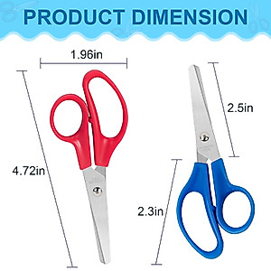 Toidgy 100 Pack Kids Scissors, 5 Inch Scissors Bulk for School, Blunt Tip Scissors for Kids Student Teacher,Kids Safety Scissors for Preschool Classroom Office Home,School Supplies Craft Cutting Paper