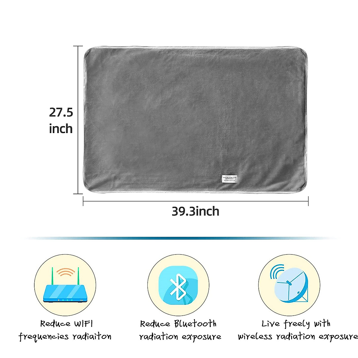 NIULAFR Faraday Blanket for Beds Protection, Blanket for Pregnant and New Born Baby Two Sides Blanket 26x40Inch