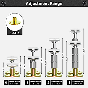 Suprock 4 Pack Headboard Stoppers for Wall, 12 Screws Bed Frame Stopper Headboard, Bed Stoppers for Headboard & Bed Frame Stabilizer for Room Wall, Beds, Cabintes