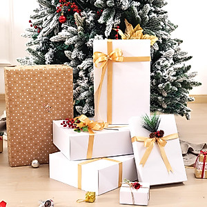 Moretoes 16 Pack Gift Boxes with Lids White Gift Boxes Bulk for Presents, Assorted Sizes for Wrapping Gifts, Bridesmaid Proposal Boxes 4-17 Inch Clothes Holidays Birthday Valentine's Day