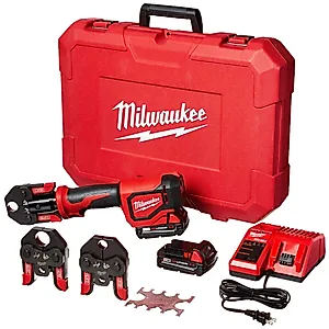 Milwaukee 2674-22C Short Throw Press Tool Kit w/ PEX Crimp Jaws (Renewed)