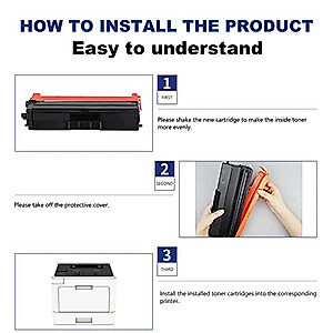 TANFENJR Compatible TN-436 TN436 Toner Cartridges Replacement for Brother HL-L8260CDW HL-L9310CDWT MFC-L8610CDW DCP-L8410CDW (1Black/1Cyan/1Magenta/1Yellow)
