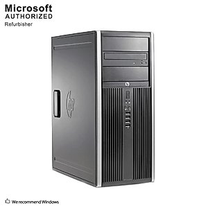 HP Elite 8200 Tower Business Desktop Computer PC, Intel Quad Core i7-2600 up to 3.8GHz, 16G DDR3, 1T, DVDRW, WiFi, BT, DP, VGA, Windows 10 Pro 64 Bit Language Supports English/Spanish/French(Renewed)