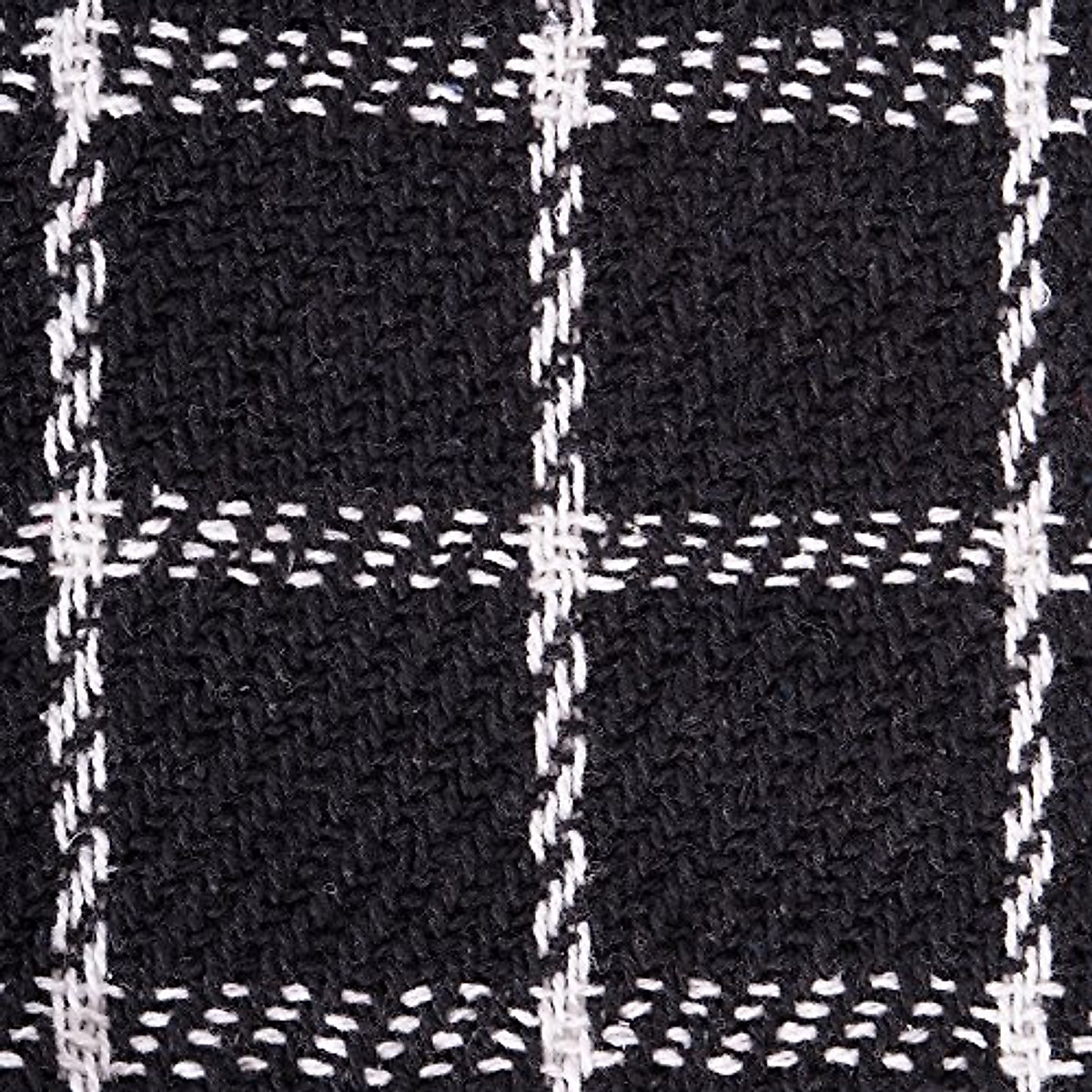 DII Transitional Checked Plaid Woven Throw, 50x60, Black