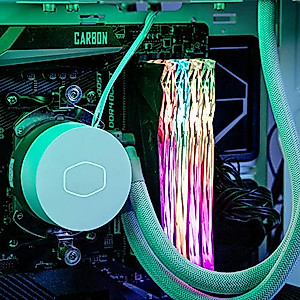 Cooler Master MasterLiquid ML240L V2 RGB White Edition CPU Liquid Cooler - Brighter Lighting Effects, 3rd Gen. Pump, Superior Radiator and Dual Advanced 120 mm SickleFlow RGB Fans - White