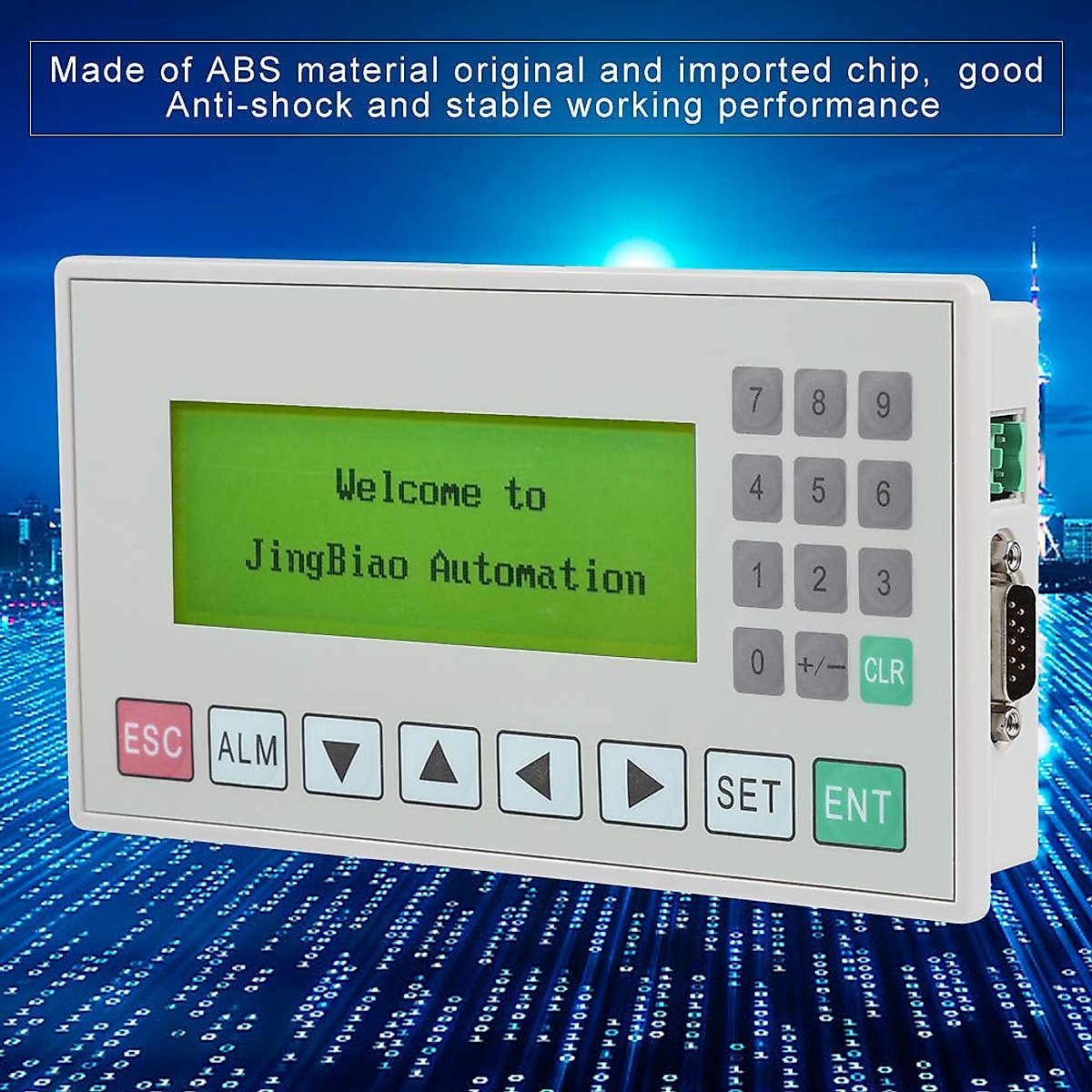 LCD Screen Text Display Module, OP320-A 3.7 inch Board Text Display HMI Support S485/RS232 Communication Port with Cable for PLC 192 x 64 Pixels