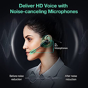 Yealink WH67 Wireless-Headset Bluetooth Headset with Microphone DECT Headset for Computer Laptop PC Office VoIP Phone Teams Certified(for Microsoft Optimized)