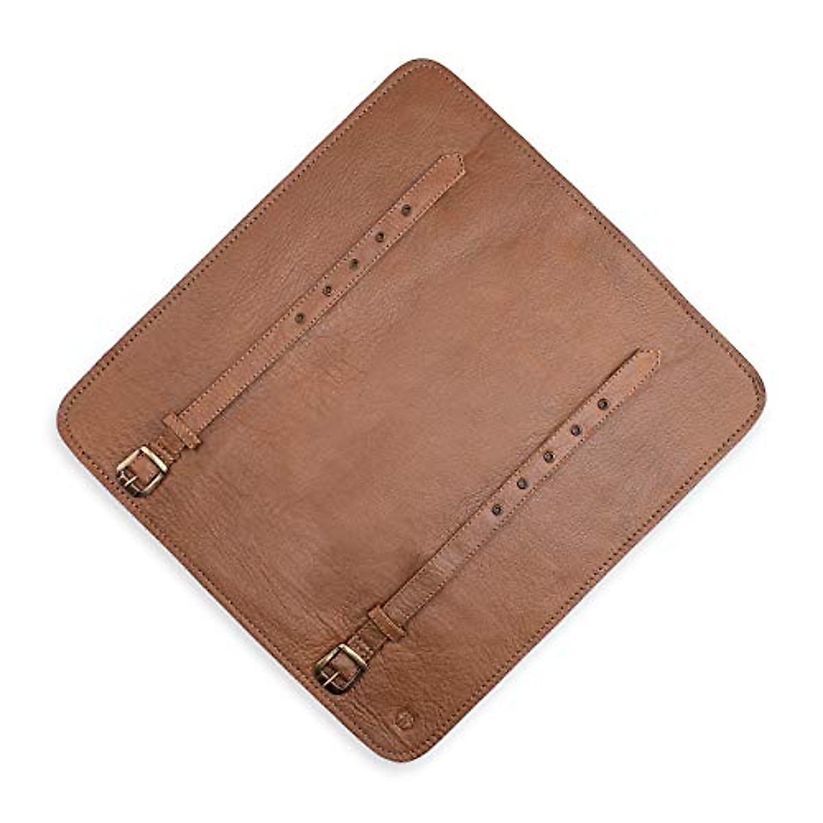 Knife Roll Bag Genuine Leather – Chef`s knife bag 7 slots – Leather Knife Case Sam (brown)