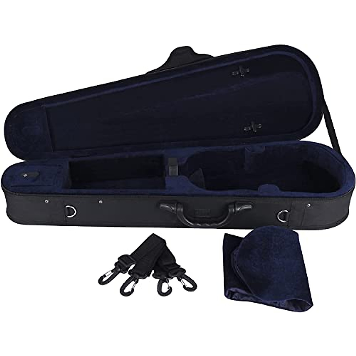 ADM 4/4 Full Size Violin Hard Case Basic Professional Triangular Shape Backpack, Super Light Suspension, Black