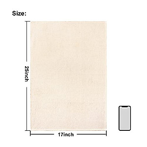 QUILTINA Cotton Waffle Weave Dish Towels Set, 17 x 25 Inches, 6 Pack, Beige, Brown, Dark Grey