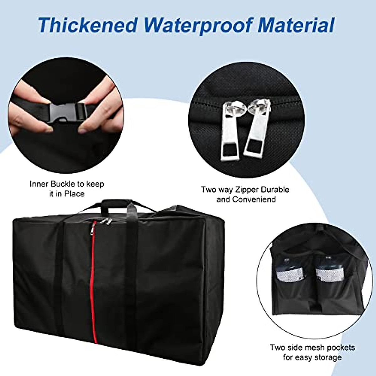 Uniflasy 600D Grill Cover Bag and Propane Tank Adapter Hose 5 Feet 1lb to 20lb Converter for Weber Q 1200 1000 Gas Grill, 2 in 1 Outdoor Backpack & Carry Bag