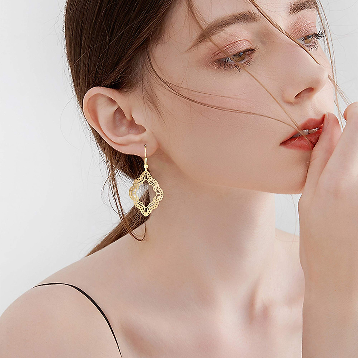 SAILIMUE 84 Pairs Assorted Multiple Stud Earrings Hoop Set Dangle Cute Hypoallergenic CZ Bow Butterfly Flower Leaf Ball Simple Drop Earrings Stud for Women Pack