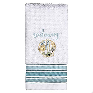 SKL Home by Saturday Knight Ltd. Seaside Blossoms Fingertip Towel, White