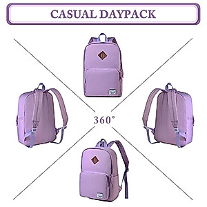 VASCHY School Backpack, Ultra Lightweight Backpack for Women Bookbag for Kids Teen Boys Girls Purple