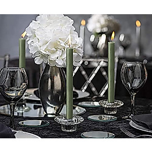 BOLSIUS 16 Fresh Olive Rustic Household Candles - 10.5 Inch - Premium European Quality - 13 Burn Hours - Natural Eco-Friendly Plant-Based Wax - Unscented Dripless & Smokeless Party Décor Candlesticks