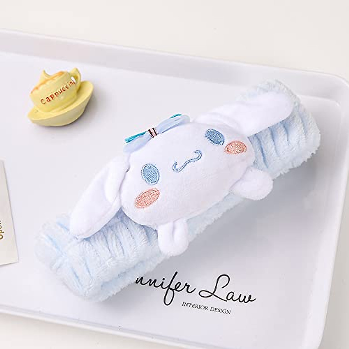 PERFECTSIGHT Kawaii Spa Headbands for Women & Girls - 2 Pack Cute Soft Fleece Facial Headbands for Makeup, Skincare and Face Washing