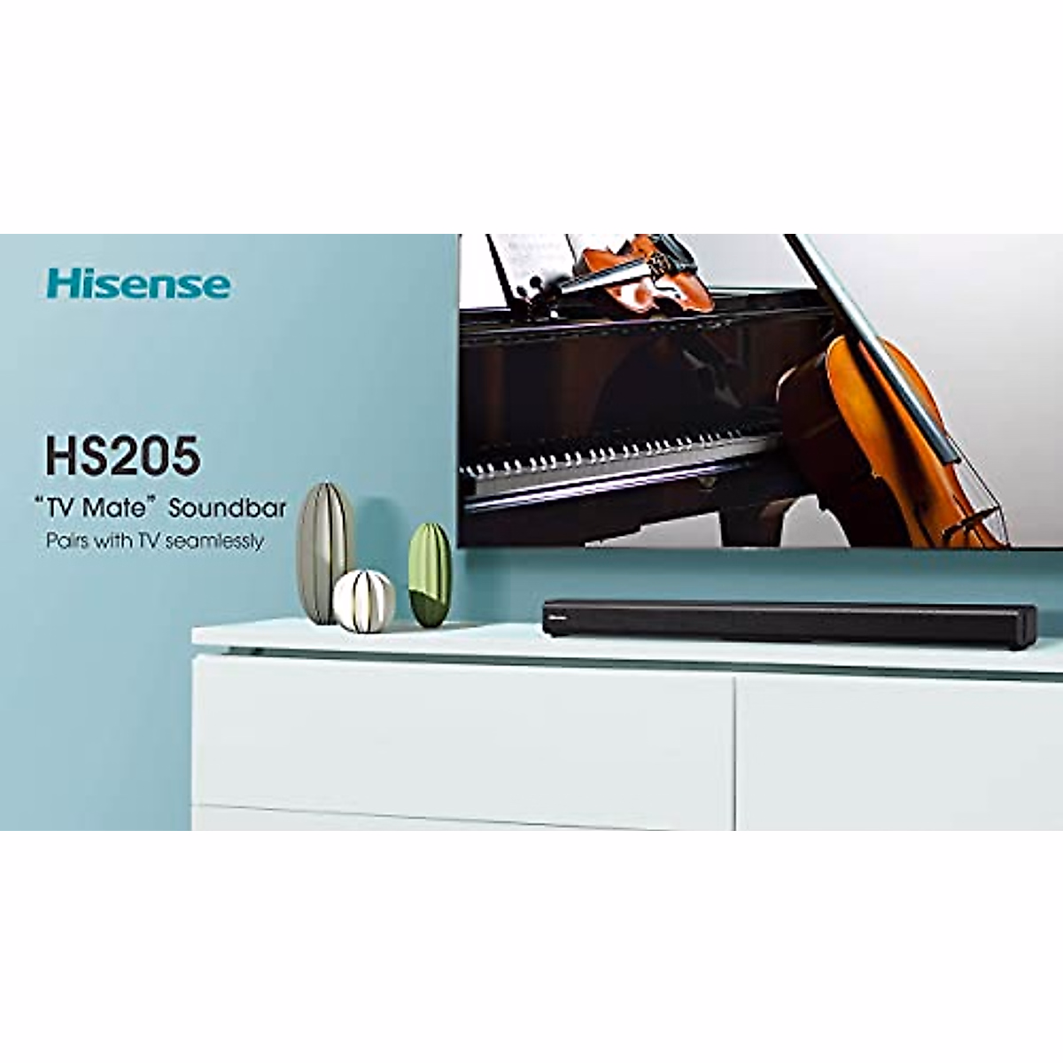 Hisense 2.0 Channel Sound Bar Home Theater System with Bluetooth (Model HS205) (Renewed)