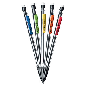 BIC Xtra-Smooth Mechanical Pencils With Erasers, Medium Point (0.7mm), 10-Count Pack, Mechanical Pencils for School or Office Supplies (MPP101-BLK)