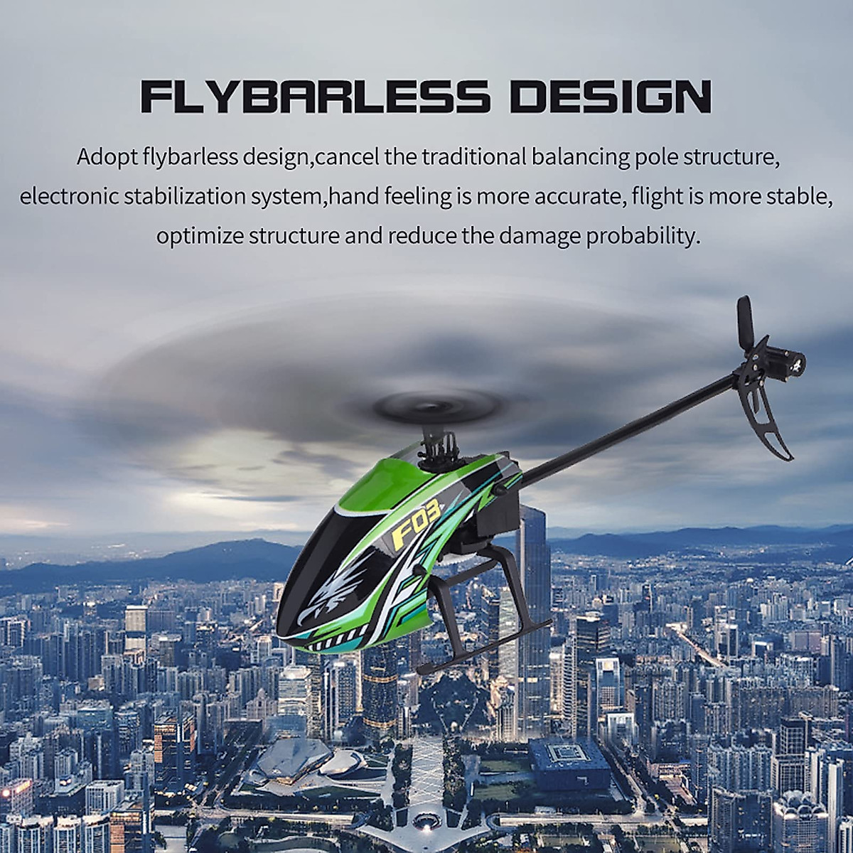 GoolRC F03 RC Helicopter, 4CH 2.4GHz Remote Control Helicopter with 6-Axis Gyro, Altitude Hold, One Key Take Off/Landing, Easy to Fly for Kids, Adults and Beginners, Include 3 Batteries