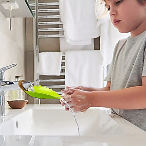 4 Pack Leaf Design Faucet Extender, Sink Handle Extender, Safe Fun Baby Hand-Washing Solution for Babies, Toddlers, Kids and Children