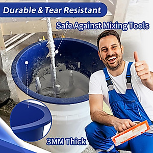 5 Gallon Reusable Bucket Liner, Time Saving Concrete Tools Durable Silicone Bucket Insert, Food Grade Container for Food Storage, Turkey Brining Bags, for Paint, Thinset, Tile, Putty, Ice, Halloween