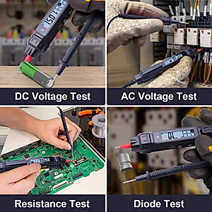 Voltage Tester, LONVOX Non-Contact Voltage Tester with 12-1000V/48-1000V AC Dual Range, Flashlight, Audible and Visual Alarm, LED Display, Wire Breakpoint Tester, Electrical Tester for Home Renovation