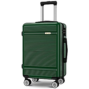 Zitahli Carry on Luggage, Expandable Luggage Suitcase, Hardside Luggage with TSA Lock Spinner Wheels YKK zippers, 20in (Dark Green)
