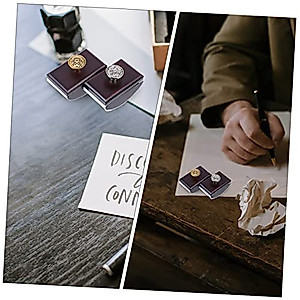 Tofficu Ink Absorber Leather Tooling Desktop Desk Embosser Stamp Wood Rocker Blotter Ink Blotter Paper Portable Desk Table Office Ink Quick-Drying Tools Ink Quick-Drying Stamp Wooden Pen