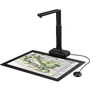 VIISAN S21 Large Format Book & Document Scanner, Capture A2, 27MP High Resolution, Auto-Flatten & Fingerprint Removal Technologies, Adjustable Height, Multi-Language OCR, Run On Windows & macOS