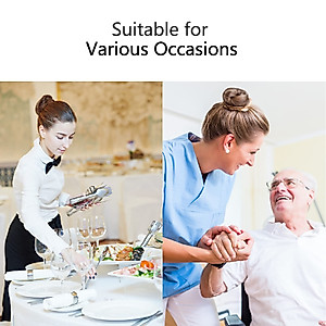 Zonon Bun Hair Nets 50Pcs, Invisible Elastic Edge Mesh, Individual Package, Brown & U Shaped Pins 40Pcs for Ballet Bun, Sleeping, Women and Wig