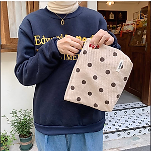 TRITFIT SPORTS- Makeup bag, Cosmetic bag, travel bag, for women, toiletries bag, makeup storage bag, polkadot