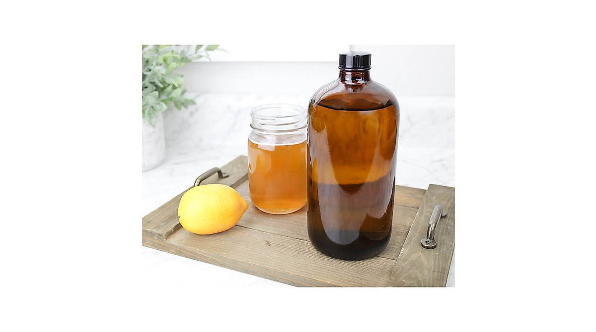 32oz Amber Kombucha Growler Bottles - 4-Pack for Brewing