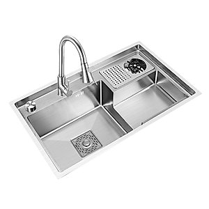 SZYAWxwj Mini Dishwasher Washer Sink Manual Wire Drawing Dishwasher Set Meal Kitchen Stainless Steel Dish Washing Basin