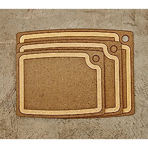 Epicurean Gourmet Series Cutting Board with Juice Groove, 19.5-Inch by 15-Inch, Nutmeg/Natural