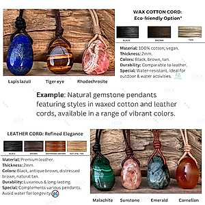 Luck Strings Handcrafted Chakra Necklace – Crystal Gemstone Energy Pendant for Both Men & Women – Amulet for Spiritual Balance – Distinctive Gem Jewelry Gift (emerald)