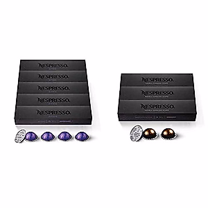 Nespresso Capsules VertuoLine, Altissio, Medium Roast Espresso Coffee, 50 Count Coffee Pods & Capsules VertuoLine, Double Espresso Scuro, Dark Roast Espresso Coffee, 30 Count Coffee Pods, Brews 2.7oz
