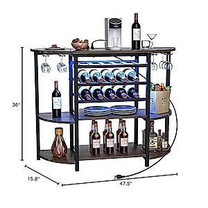 GEBAROW TV Stand for 75+ Inch TV, Entertainment Center with Adjustable Shelf, Rattan TV Console with 2 Storage Cabinets, Mid Century Modern TV Console Table for Living Room Bedroom (Black)