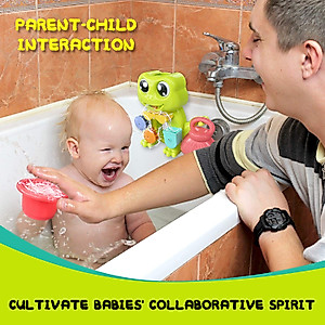 AOLUXLM Bathtub Toys for Toddlers Baby Kids,Shower Bath Baby Toy for Boys Girls as Gifts with Stack Cup Toys for Swimming Pool