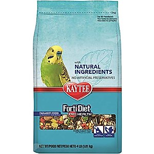 Kaytee Forti-Diet Pro Health with Natural Colors Parakeet Food, 4 lbs.